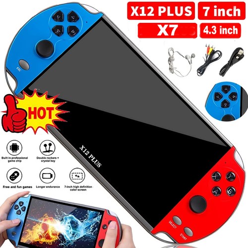 X12 Plus 7" Video Game Console 16GB Retro Handheld Portable 2000+ Built ...