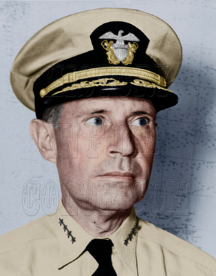 Admiral Ray Spruance World War 2 WWII Battle of Midway color photo - 80 ...