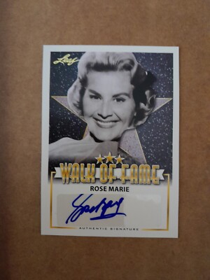 Rose Marie Walk Of Fame Autograph Card 2014 Leaf Pop Century | eBay