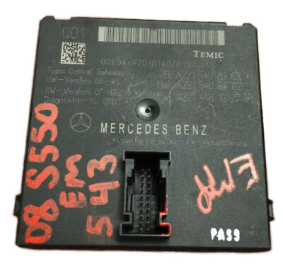 2008 Mercedes S550 W221 OEM Central Gateway Control Module A2215408362 ...