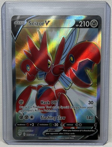 Pokemon Darkness Ablaze Scizor V Full Art #183/189 | eBay
