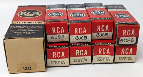 Vintage RCA Audio Radio Amplifier Rectifier Electron Vacuum Tubes 21 ...
