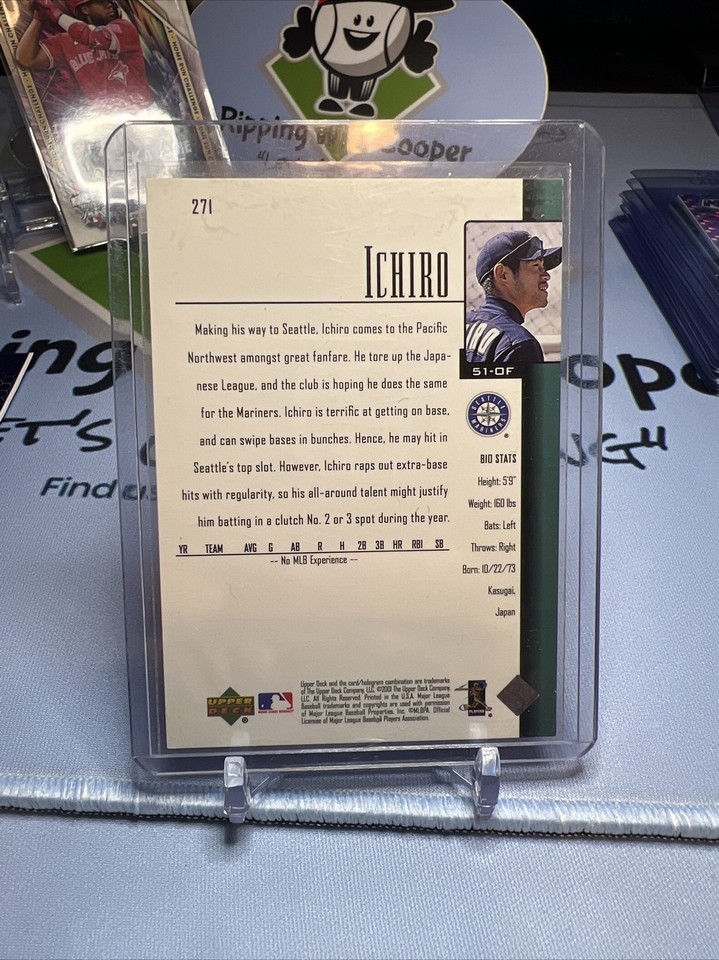 2001 Upper Deck Ichiro Suzuki Star Rookie RC #271 Mariners | eBay