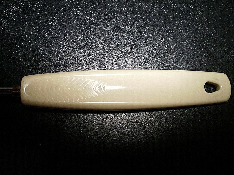 Vintage Foley Meat SERVING FORK Chrome Plated, 12", Ivory Plastic ...