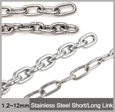 304 Stainless Steel Short /Long Link Chain Welded Security Link Hanging ...