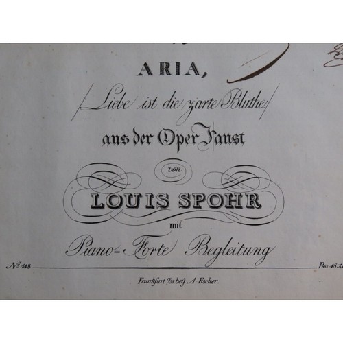 SPOHR Louis Faust Aria Chant Piano ca1825 | eBay