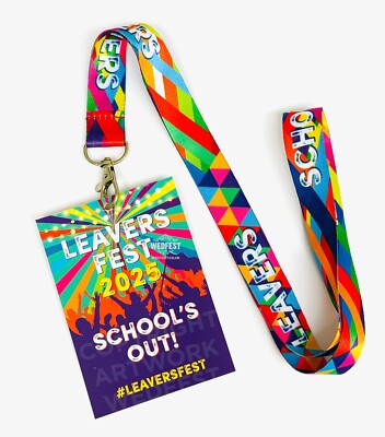 LEAVERS FEST End of School Festival Party Lanyards - School Leavers ...