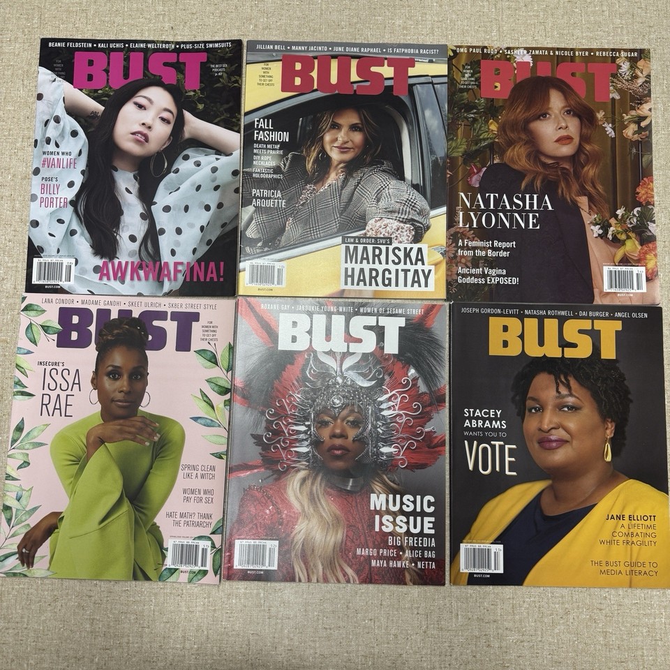 Bust Magazine Lot Of 16 Featuring Music Movies Fashion Feminism Gay And ...