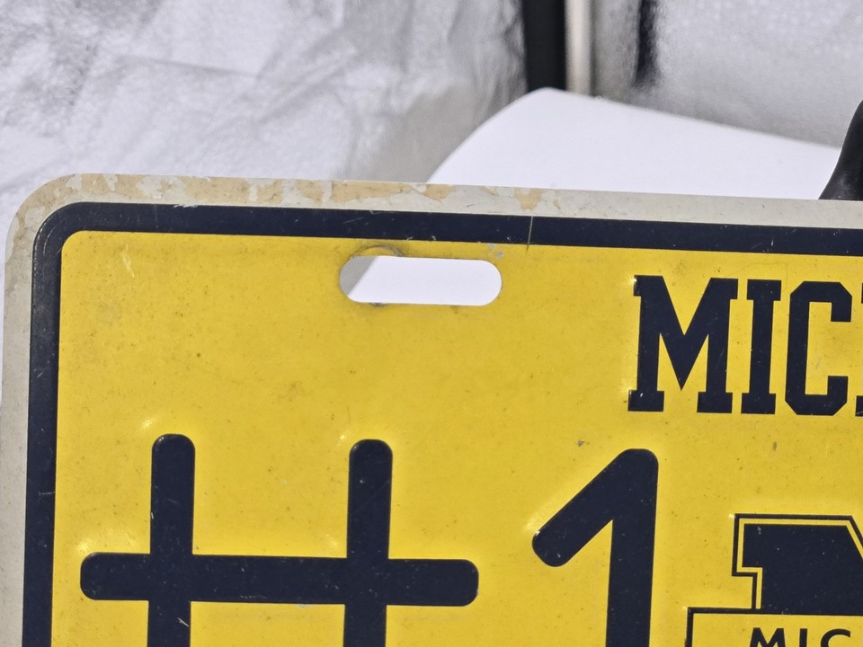 Michigan Wolverines #1 Fan License Plate NCAA Tag Auto Truck Frame ...