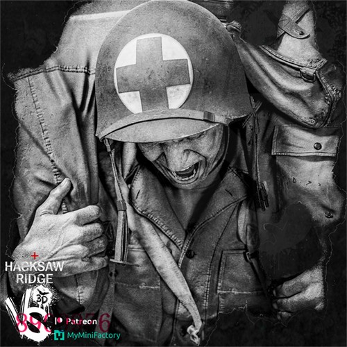 Hacksaw Ridge 3D Printing Figure Unpainted Model Sculpture GK Blank Kit ...