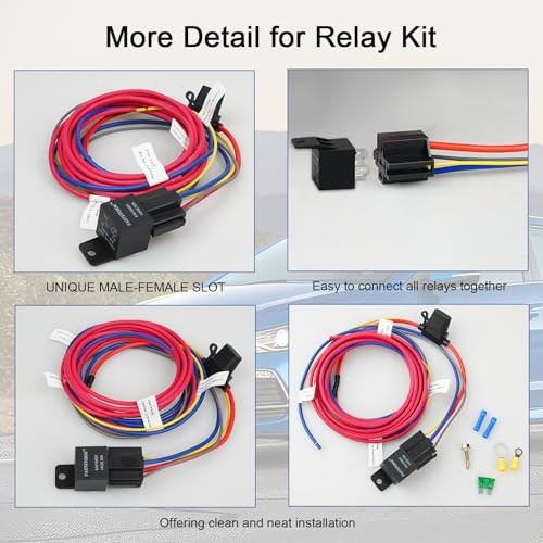 Electric Fuel Pump Relay Kit 12V Relay Bypass Switch Kit Fuel Pump ...