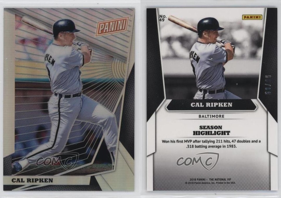 2018 Panini The National VIP Prizm /99 Cal Ripken Jr Cal Ripken #49 HOF ...