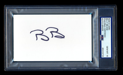 BILLY BEANE SIGNED INDEX CARD PSA/DNA AUTOGRAPHED OAKLAND A'S GM GEM ...