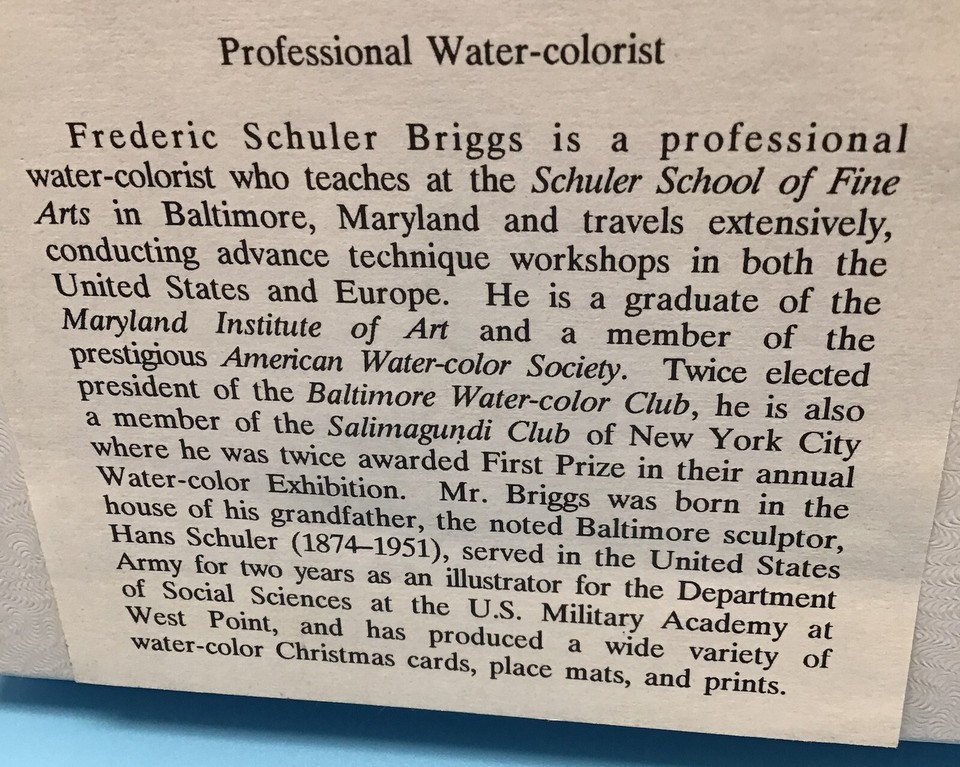 Boxed Note Cards Fine Art Frederick Schuler “Fritz” Briggs 10 Cards ...