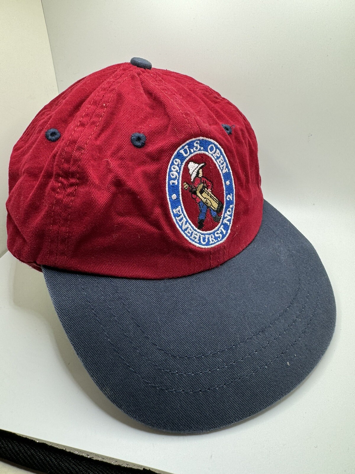 1999 US Open Pinehurst # 2 USGA Golf Hat Red Blue Str… - Gem