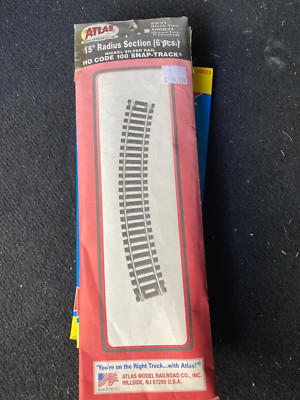 ATLAS MODEL RAILROAD HO SCALE 15" RADIUS TRACK | eBay