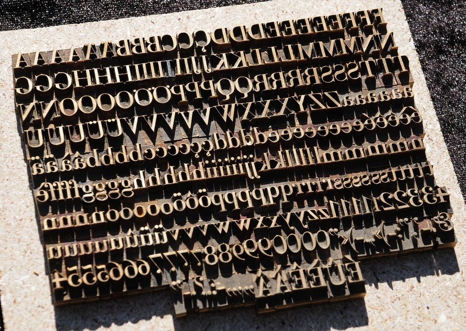 Bookbinding Brass Type set 0.28" embossing gold finishing bookbinder ...