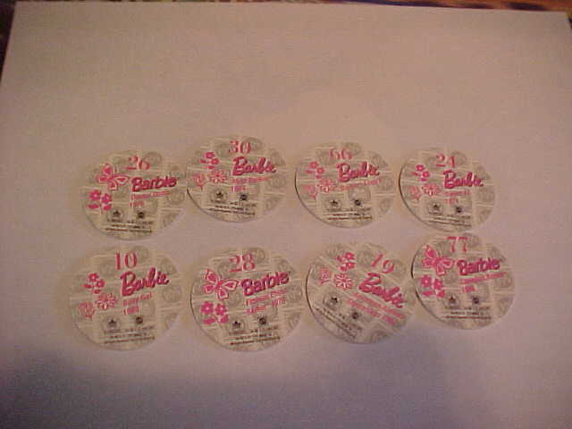 Barbie Pogs Canadian Exclusive Mixed Barbie Vintage Pink Box Lot of 8 ...