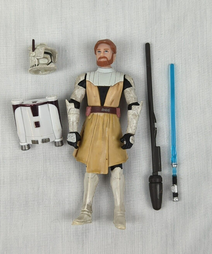 Star Wars Clone Wars 2008 OBI-WAN KENOBI Firing Jet Backpack - Complete ...
