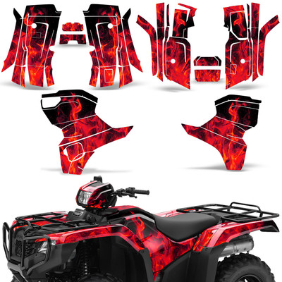 Graphic Kit Honda Foreman 500 ATV Quad Decals Stickers Wrap 2015-2018 ...
