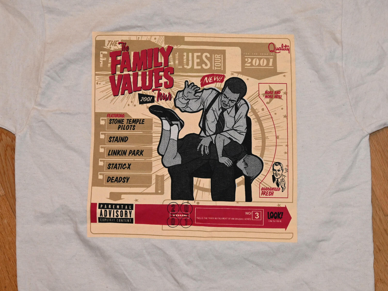 *2001 FAMILY VALUES TOUR* vtg concert shirt (S) Stone Temple Pilots ...