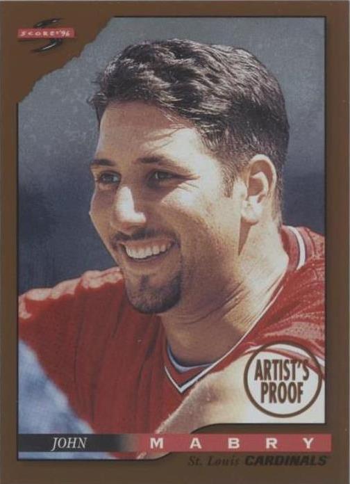1996 Score - John Mabry #18 Dugout Collection Series 2 Artist's Proof ...