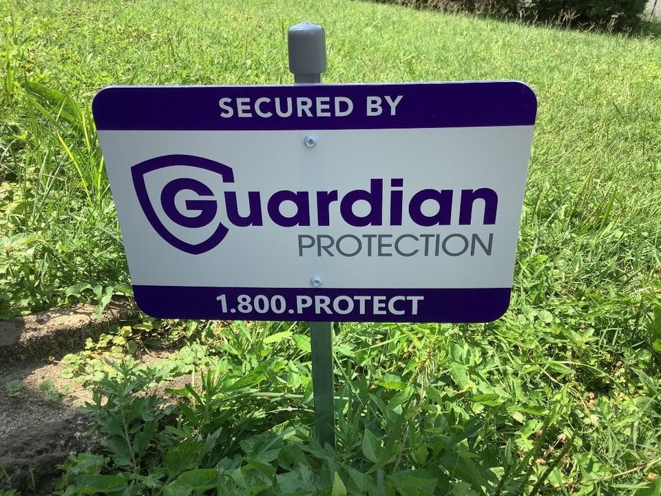 New Guardian Protection Security Yard Sign With Pole Fast Shipping ! | eBay