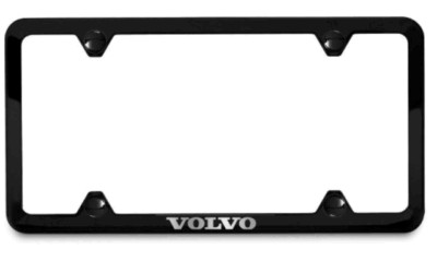 Genuine Volvo License Plate Frame - Black With Silver Logo 8640263 | eBay