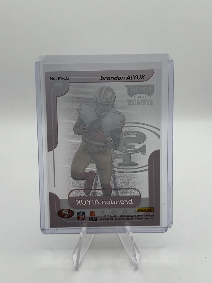 2020 Panini Playoff Brandon Aiyuk Rookie Card Momentum Clear 49ers #M ...