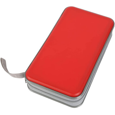 Red DVD Case Portable CD Case Holder Storage Media Wallet for Travel ...