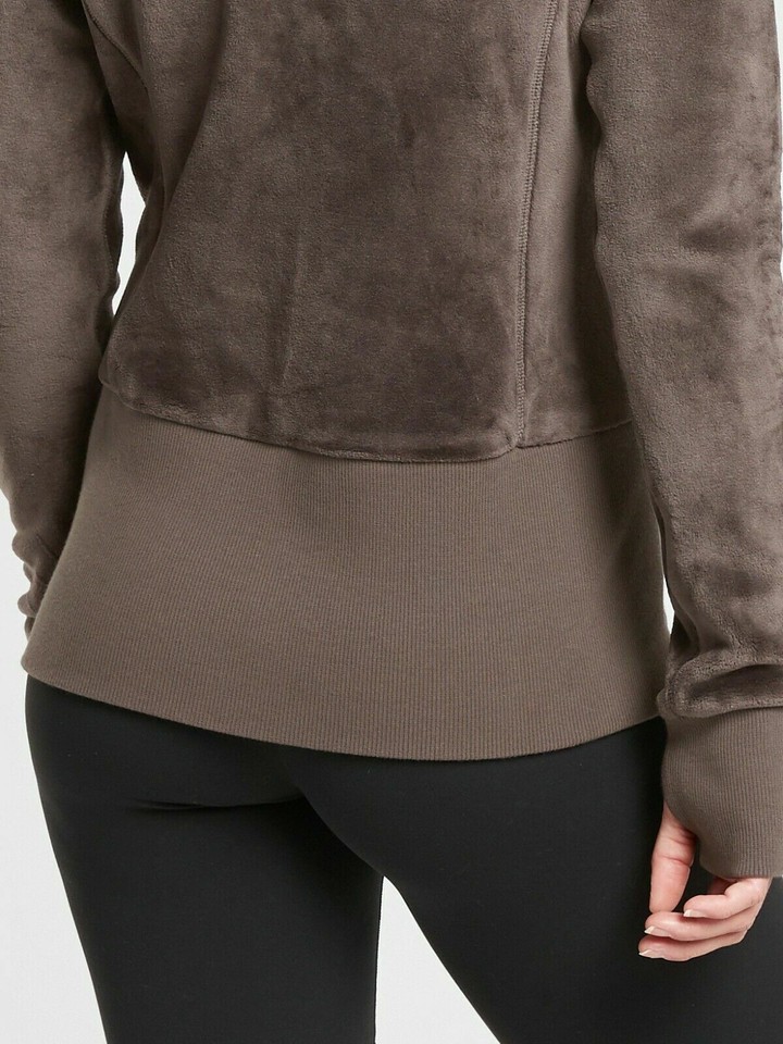 ATHLETA Cloud Fleece Jacket Double Cozy Sweatshirt | Shale Medium ...