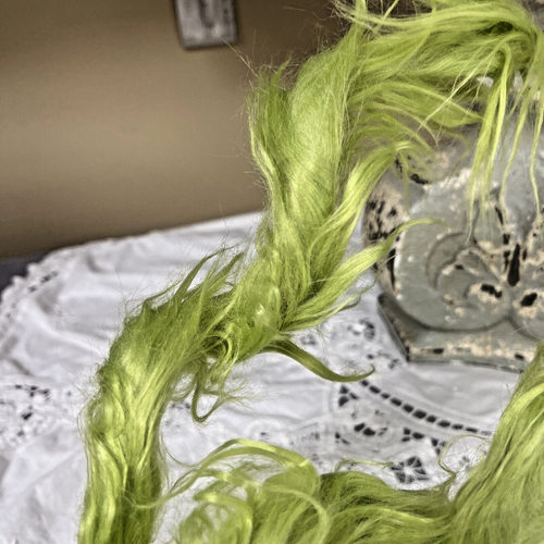 2x Whimsical Grinch Green Fluffy Spiral Christmas Grinch Pick Green ...