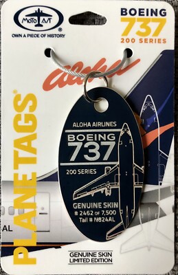 PLANETAGS : ALOHA AIRLINES BOEING 737-200 SERIES : N824AL (BLUE TAG) | eBay