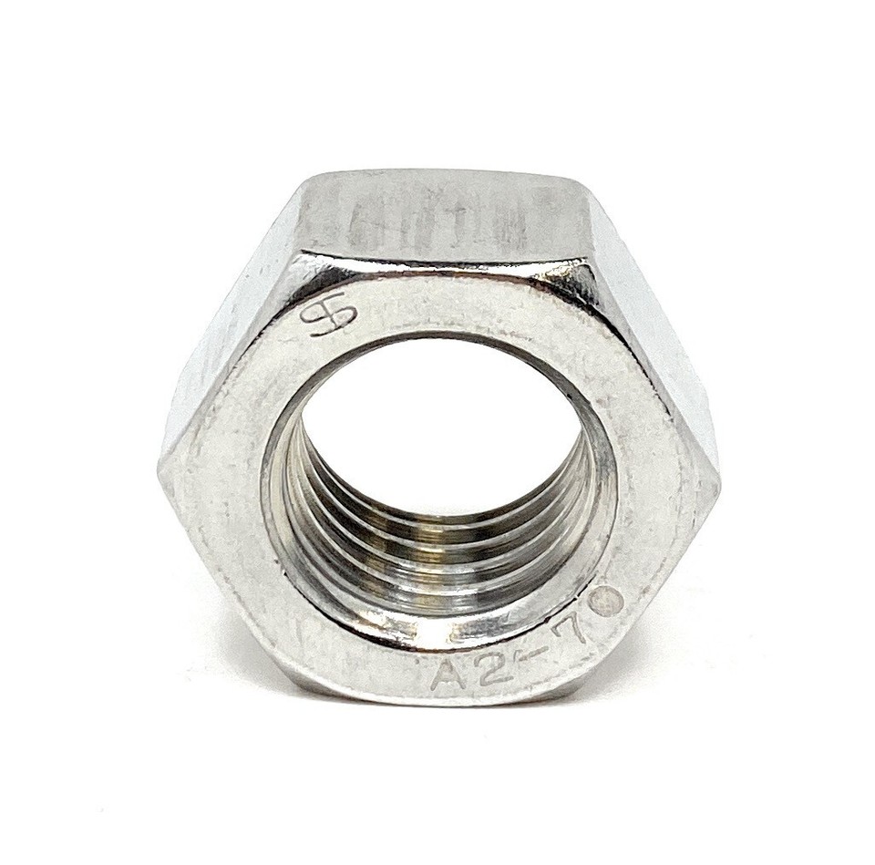 (2) M24 x 3.00 Stainless Steel DIN934 Metric Finished Hex Nut 24mm-3.00 ...