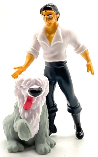 PRINCE ERIC & MAX Figure Set LITTLE MERMAID Disney Princess DOG PVC TOY ...