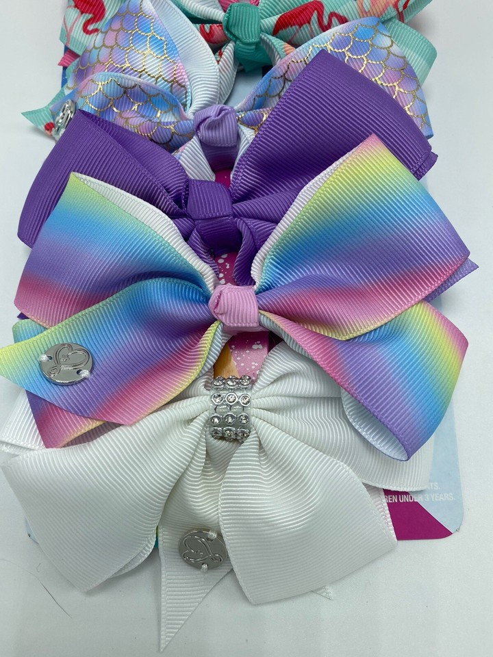 JoJo Siwa 7 Pack Bows 4 1/2” Inch With Signature JoJo Bow New | eBay