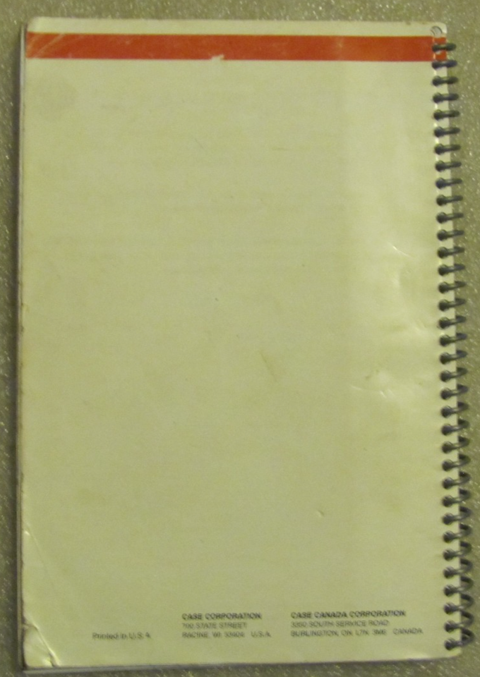 Case 2388 Axial-Flow Combine Operators Owners Maintenance Manual ...