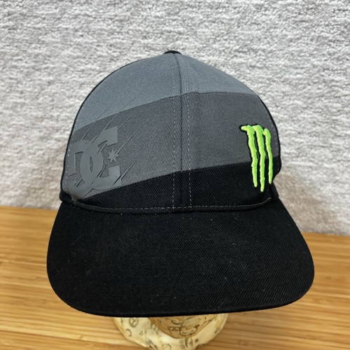 Monster Energy DC Snapback Hat Gray Black Neon Green | eBay