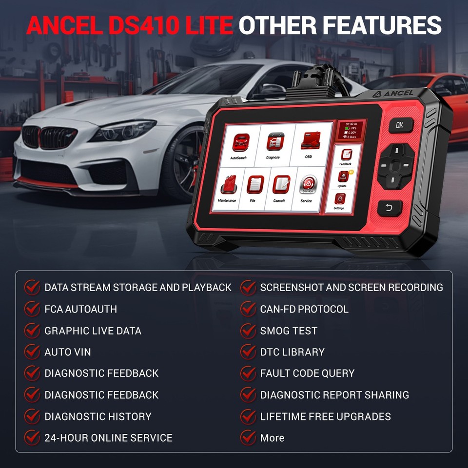 OBD2 Auto Scanner All System Diagnostic Bi-directional CAN FD Oil ABS ...