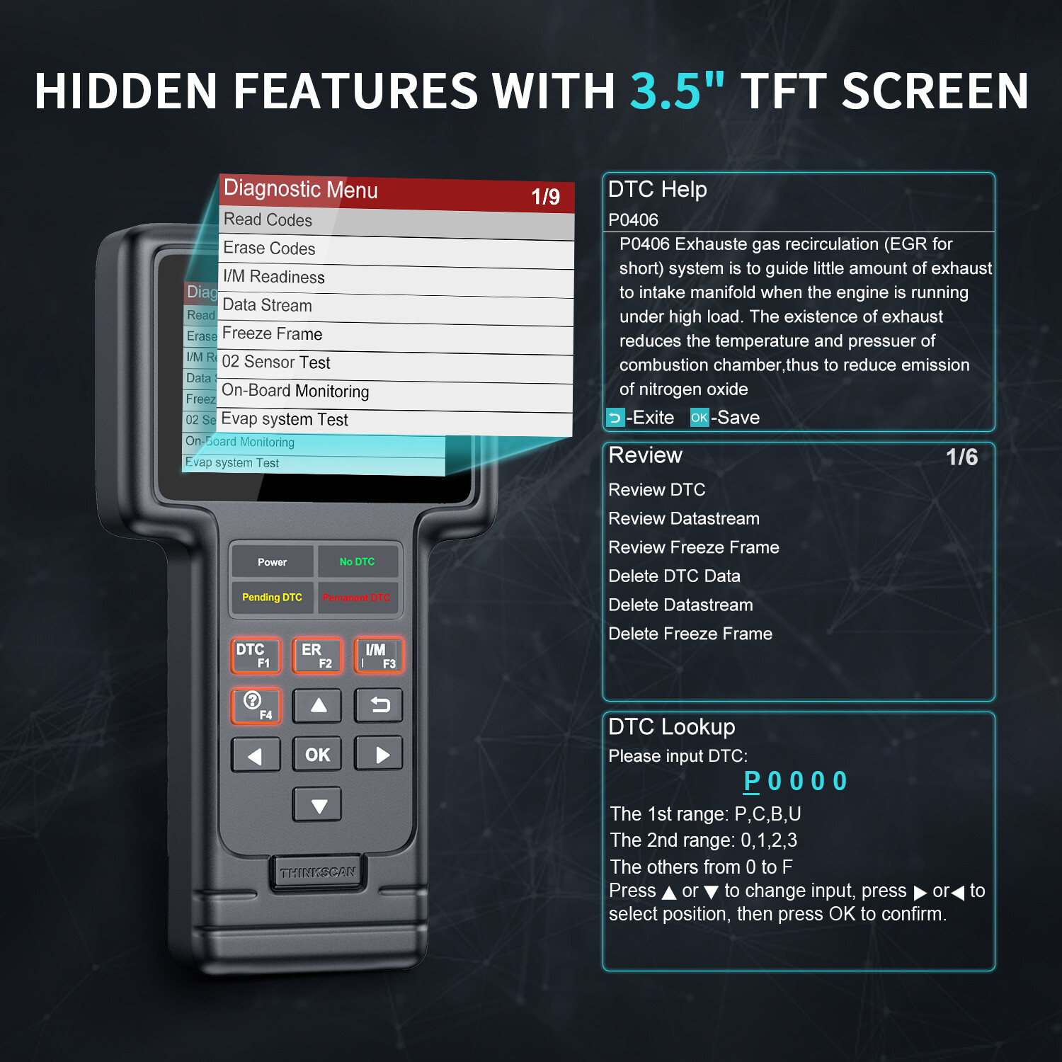 For FORD Car OBD2 Scanner Full System ABS SRS EPB DPF Brake Engine Code ...