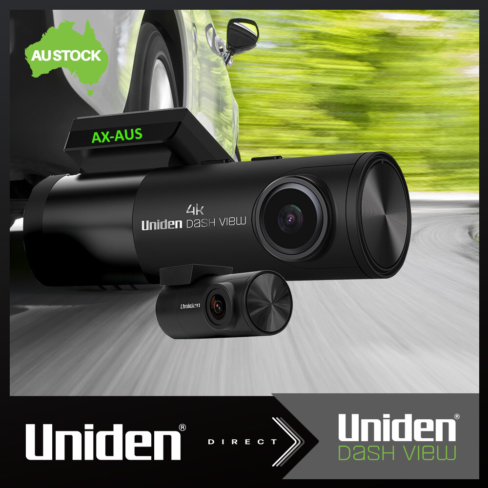 UNIDEN - DASHVIEW50R - 12/24V 4K DASH CAM with GPS & WiFi + REAR CAMERA ...