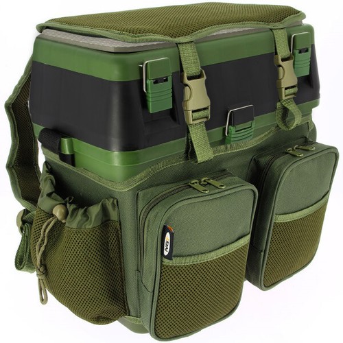 Fishing Seatbox & Rucksack Fly Sea Coarse Fishing Seat Back Pack Ruck ...