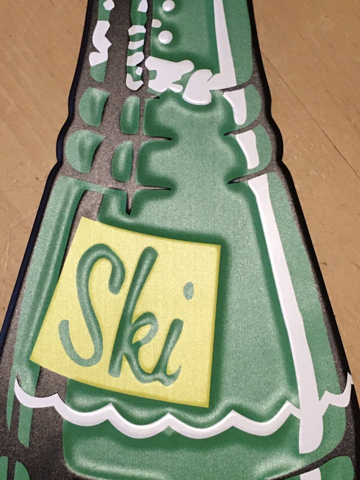 SKI SODA Cutout Bottle Large Embossed Metal Sign - 22" x 6" - See the ...