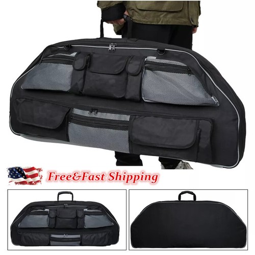 40" Archery Compound Bow Case Bag Arrow Pocket Carry Bag Holder Outdoor ...