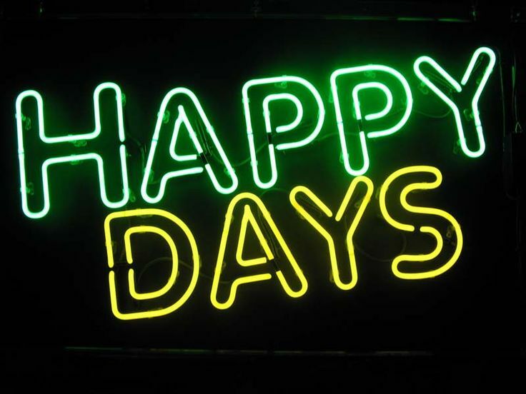 24"x20"Happy Days Neon Sign Light Tiki Bar Pub Wall Hanging Handcraft ...