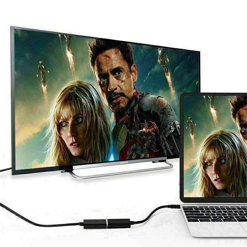 For Phone Android Type C to HDMI USB 3.1 Cable Adapter 4K HD TV Video ...