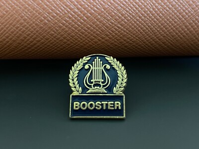 Music Lyre Booster pin with blue enamel fill | eBay