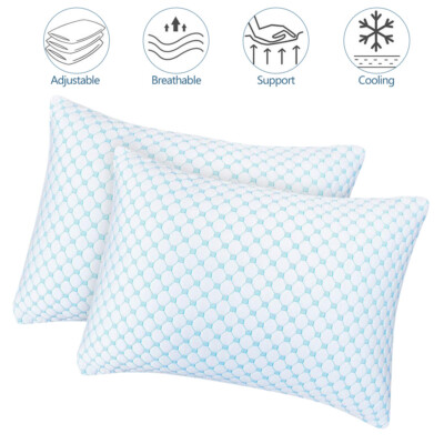 Memory Foam Cooling Pillow King Gel Infused Cooling Pillows (51×66cm) 1 ...