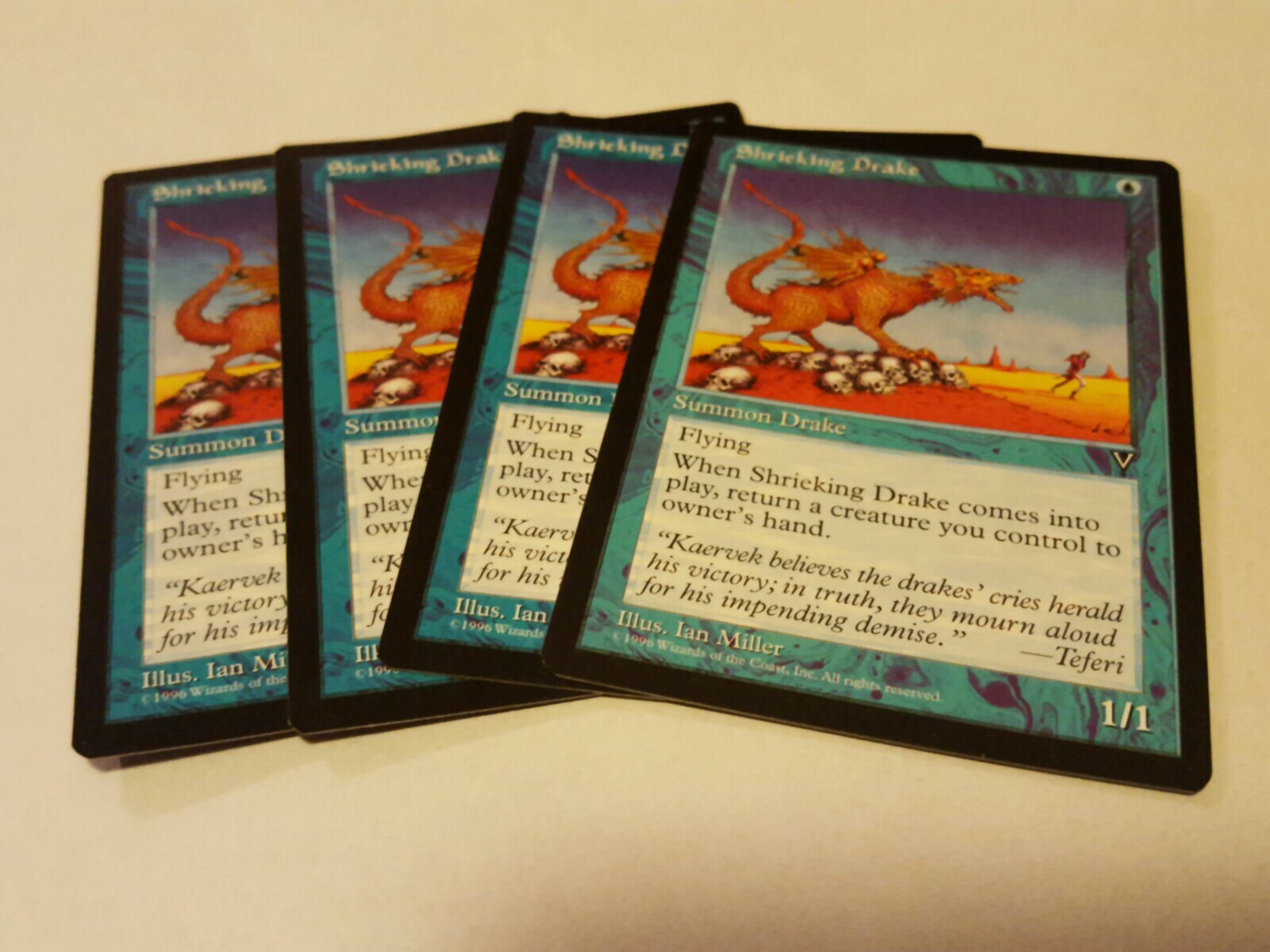 Shrieking Drake x4 *** Visions MTG j9 | eBay
