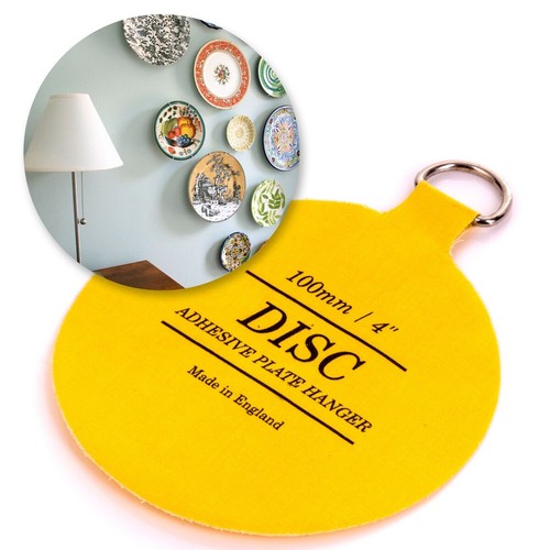 100mm INVISIBLE DISC PLATE HANGER 4" Glass Tile Pottery Adhesive/Stick ...